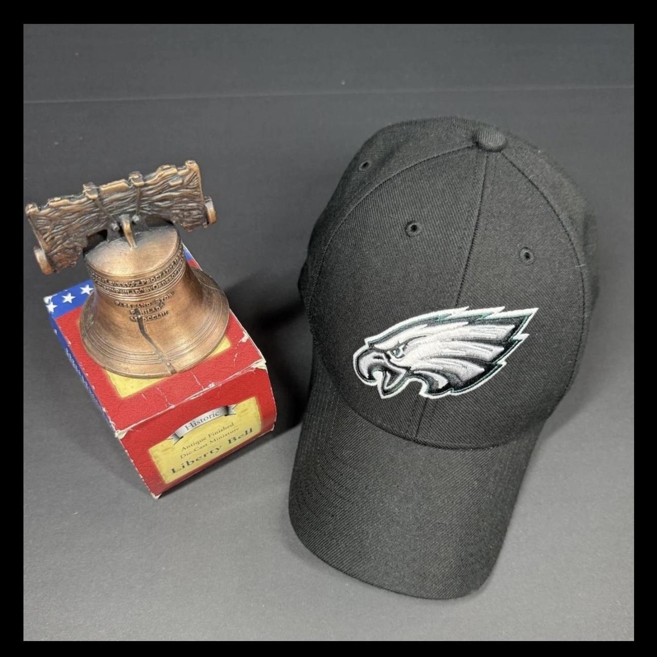 Black adjustable Philadelphia Eagles baseball cap... | Depop