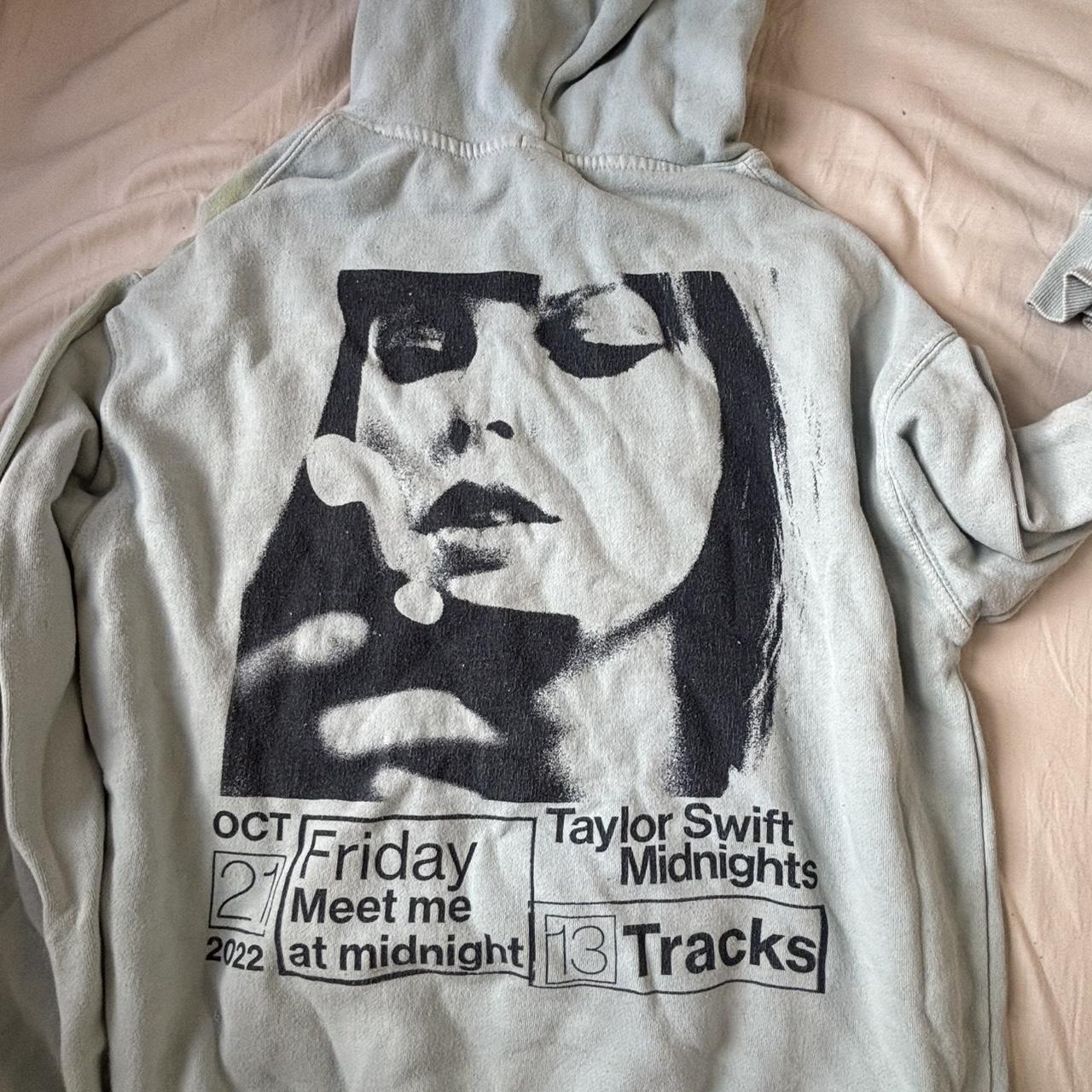 Light blue official Taylor swift Midnights hoodie.... | Depop