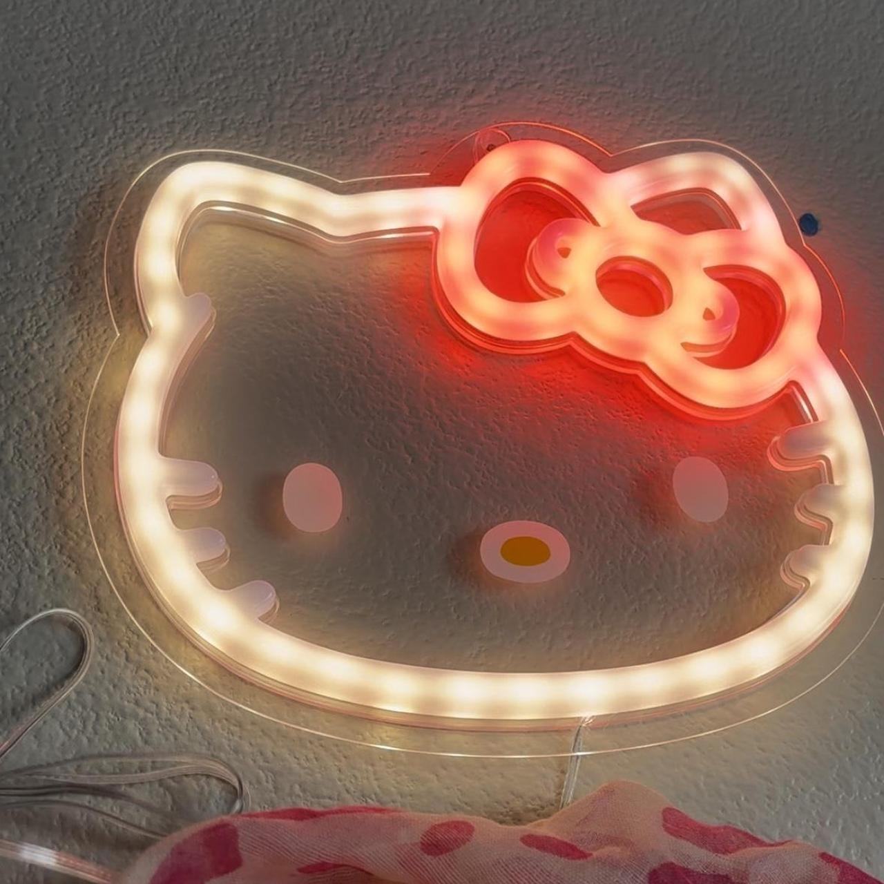 LED neon hello kitty sign. lights up a room for real... - Depop