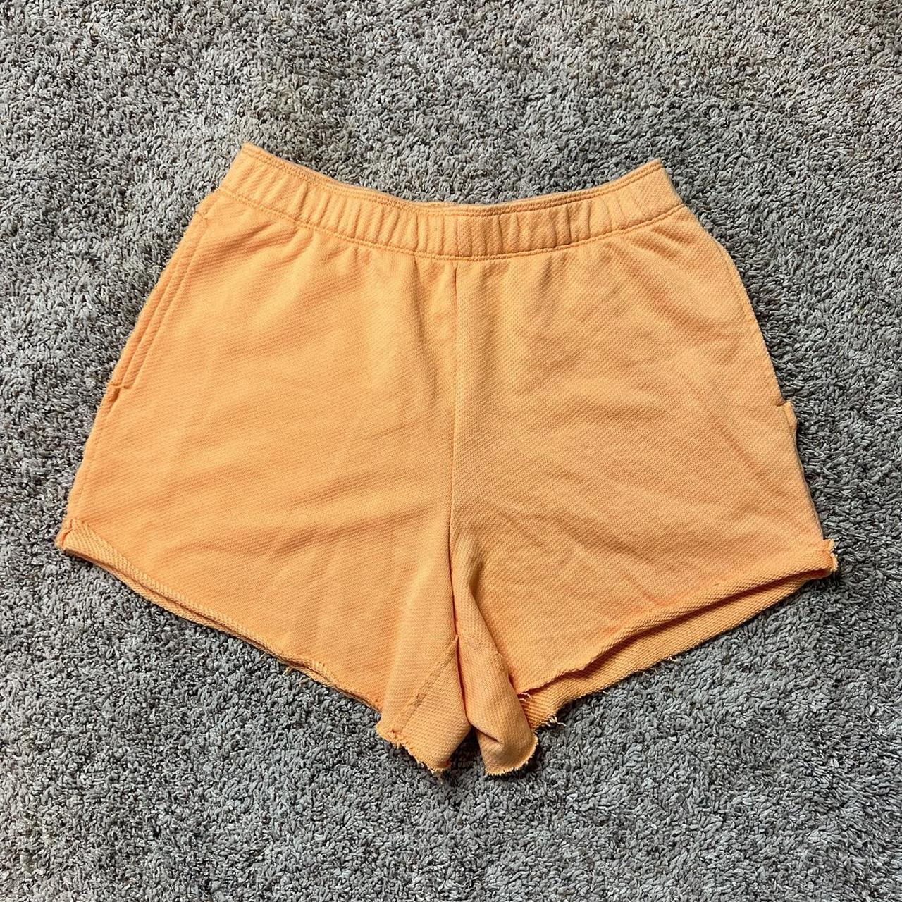 *NWT* aerie orange raw hem lounge shorts -women’s... - Depop