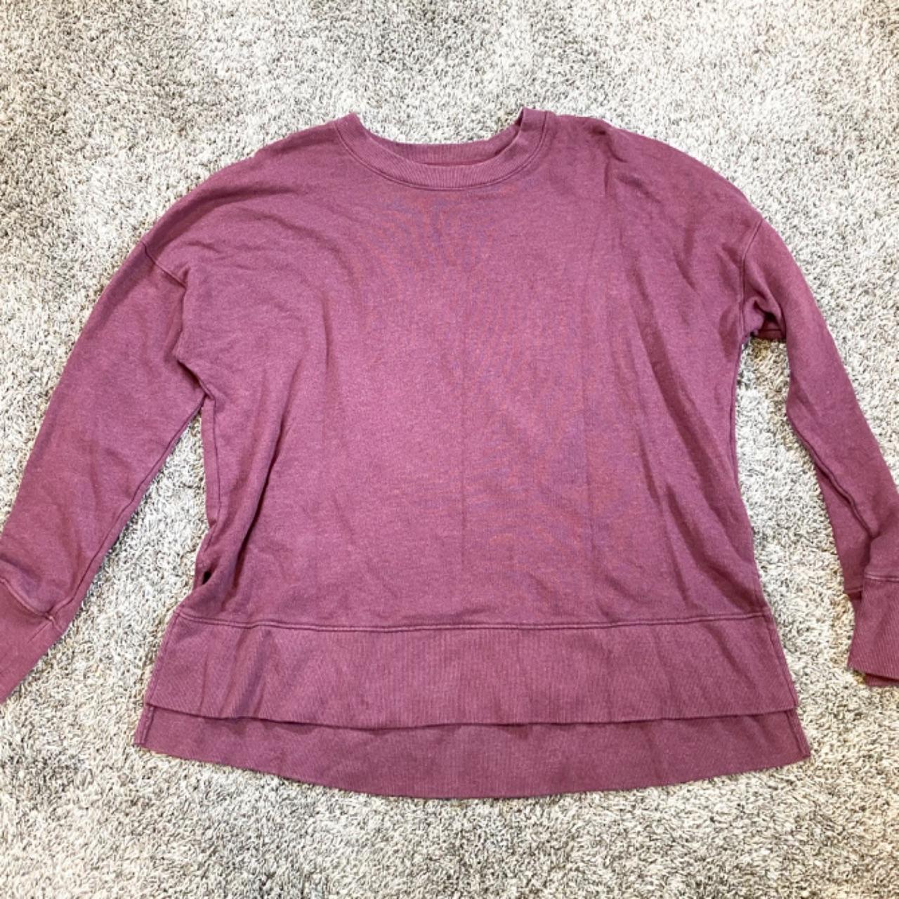 TIME and TRU womens magenta sweatshirt - super... - Depop