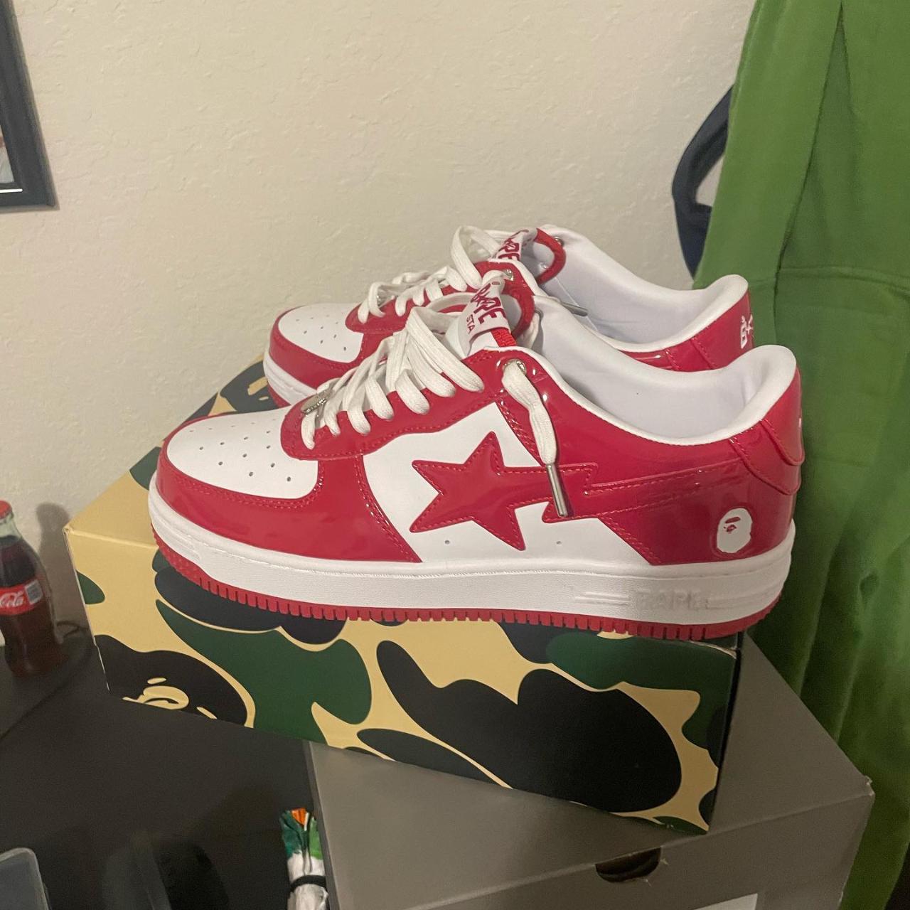 Red Bapesta size 11 mens Authentic , run small obo... | Depop