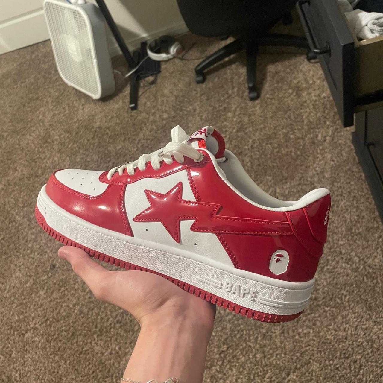 Red Bapesta size 11 mens Authentic , run small obo... | Depop