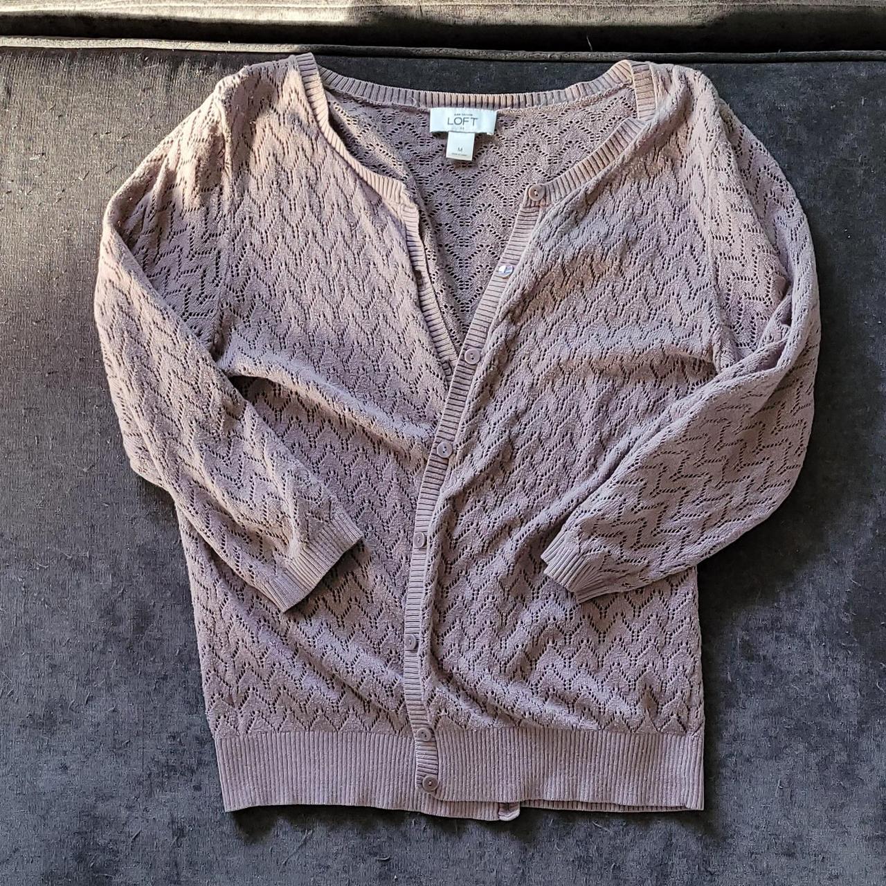 Anne Taylor loft cardigan. This is fitted and 3/4... - Depop
