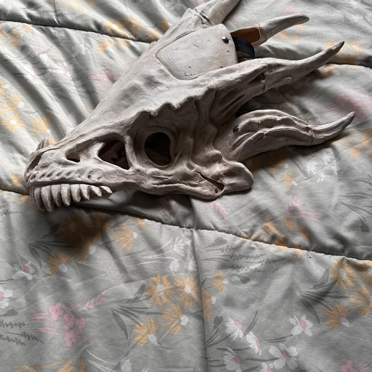 Latex dragon mask no bottom jaw #furry - Depop