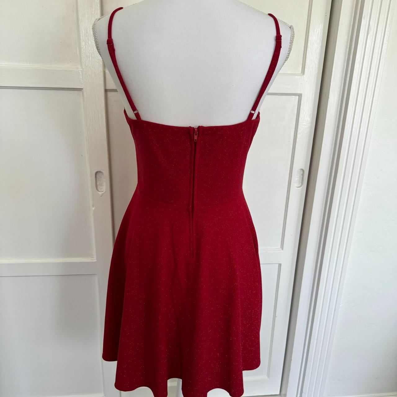 City Studio red shimmer dress. Excellent condition... - Depop