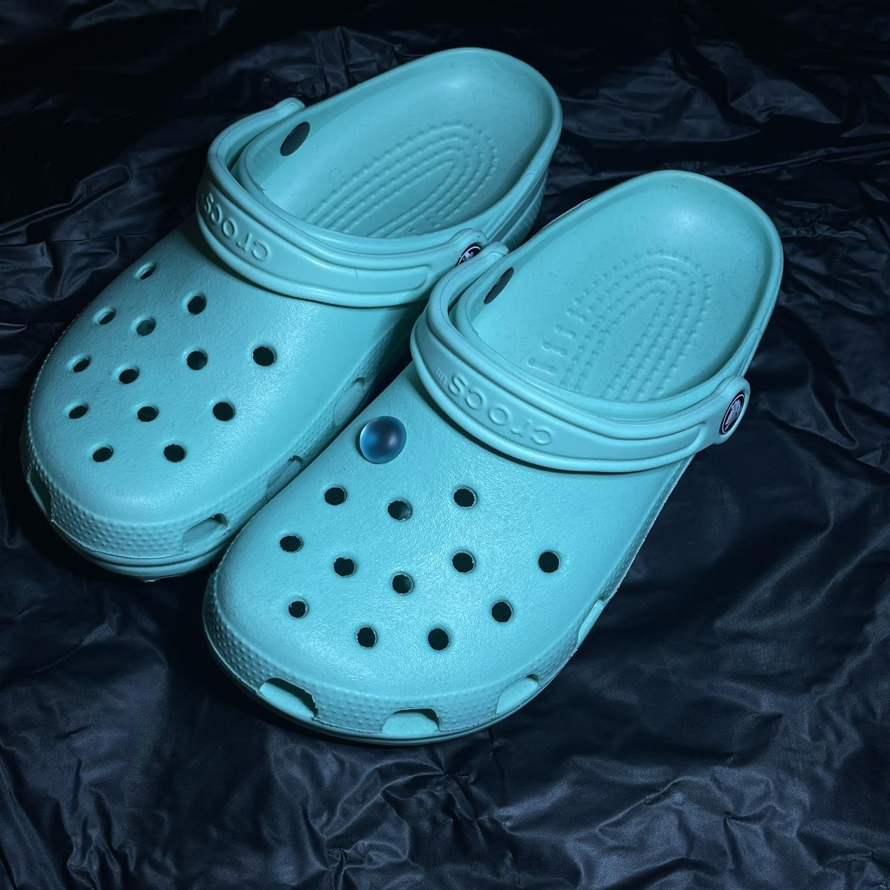 Sea Blue Crocs Size: Women’s 8 In fairly good... - Depop