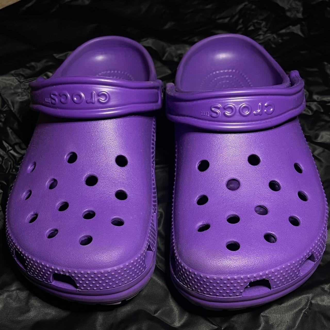 Purple Crocs Size: Women’s 9 Fairly new, worn once... - Depop