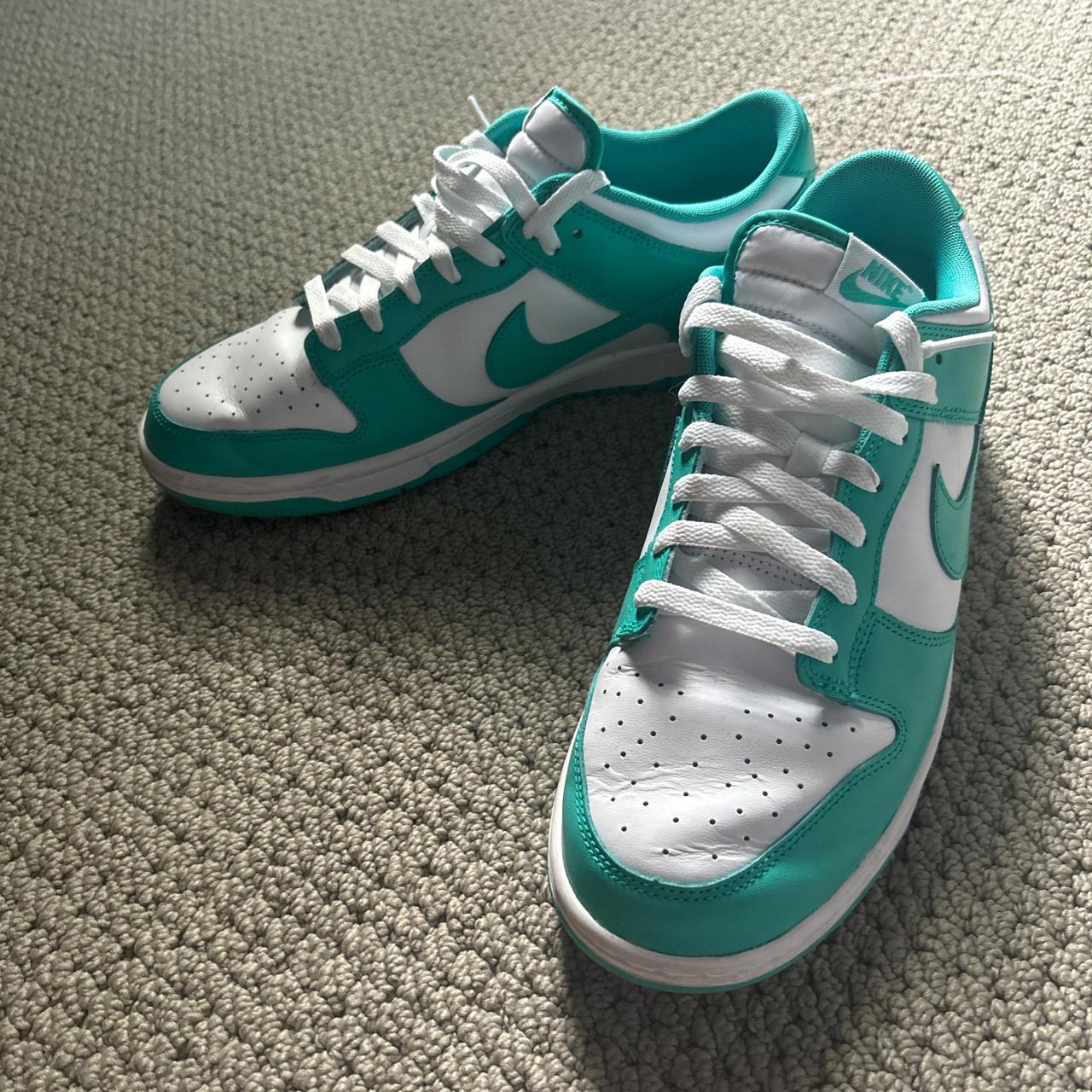 Nike Dunk Low Clear Jade Worn twice Light crease... - Depop