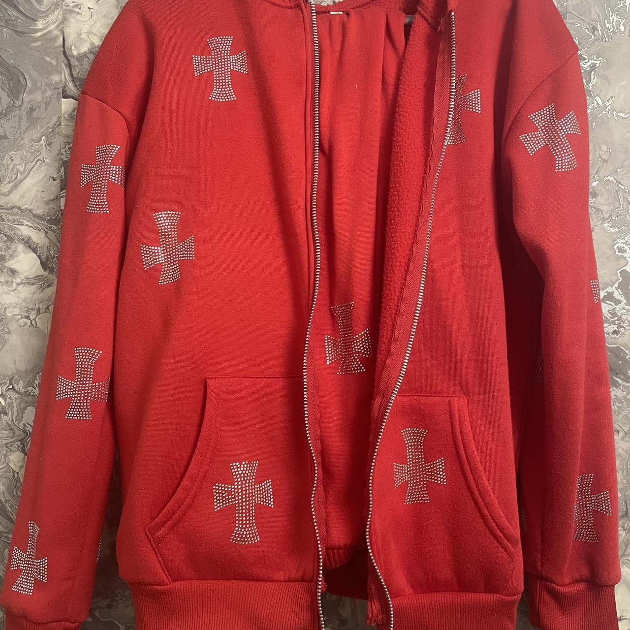 Red diamond cross tracksuit good condition worn once... - Depop