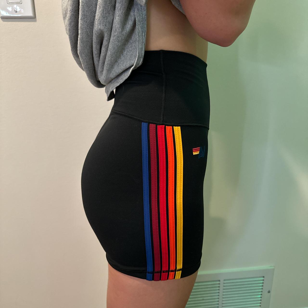 aviator nation biker shorts - Depop