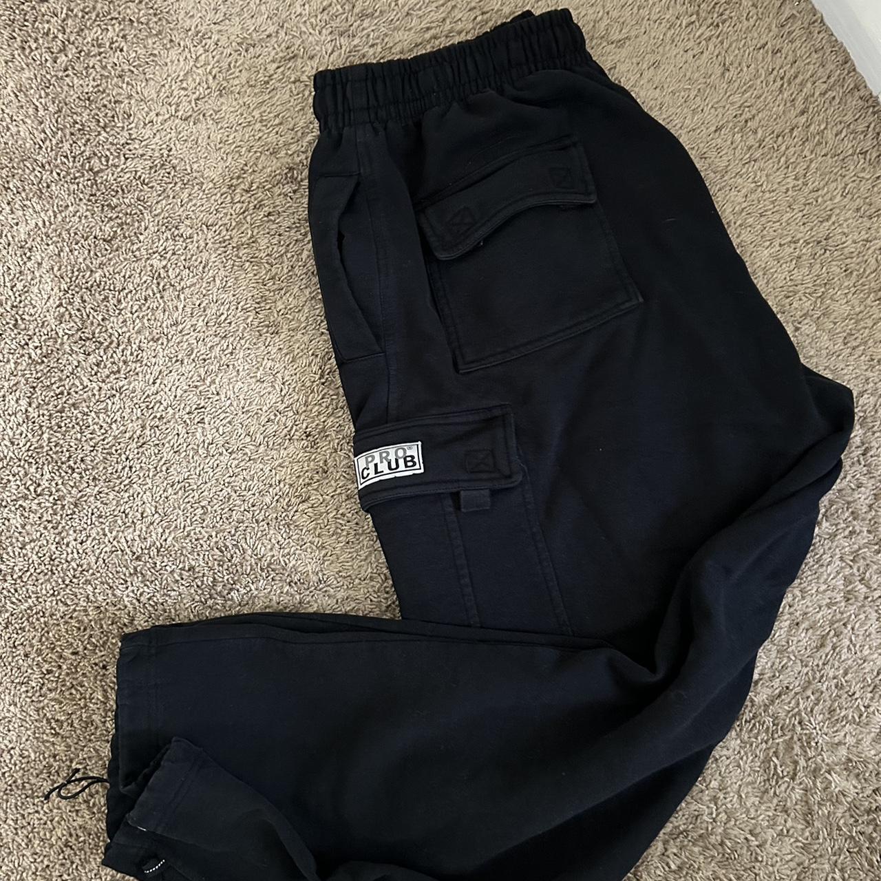 XXXL baggy heavyweight black pro club pants ... - Depop