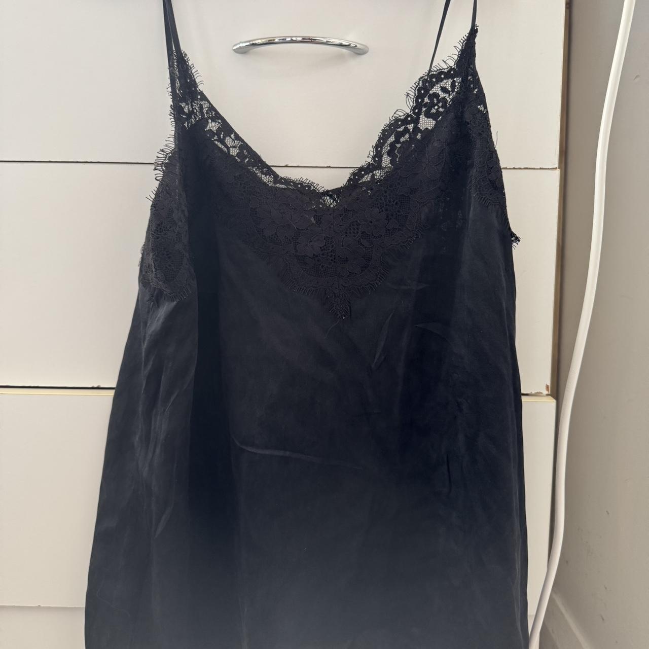 Black silk lace Witchery top, size 8. The tag is... - Depop