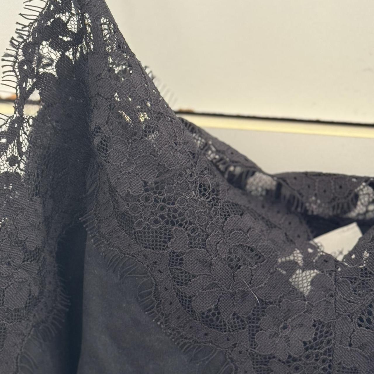 Black silk lace Witchery top, size 8. The tag is... - Depop