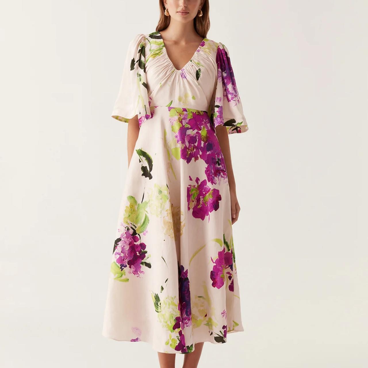 AJE Gilda Bell Sleeve Midi Dress Size 14 In great... - Depop