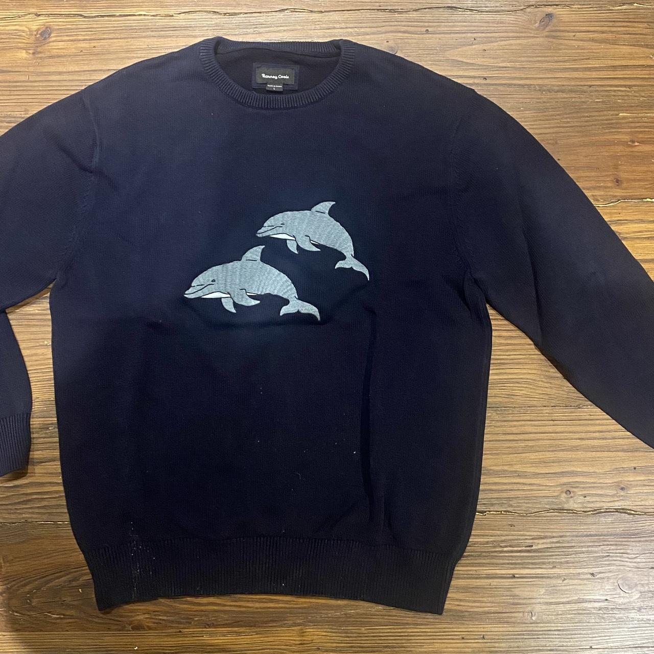 large blue barney cools sweater barely worn #sweater... - Depop