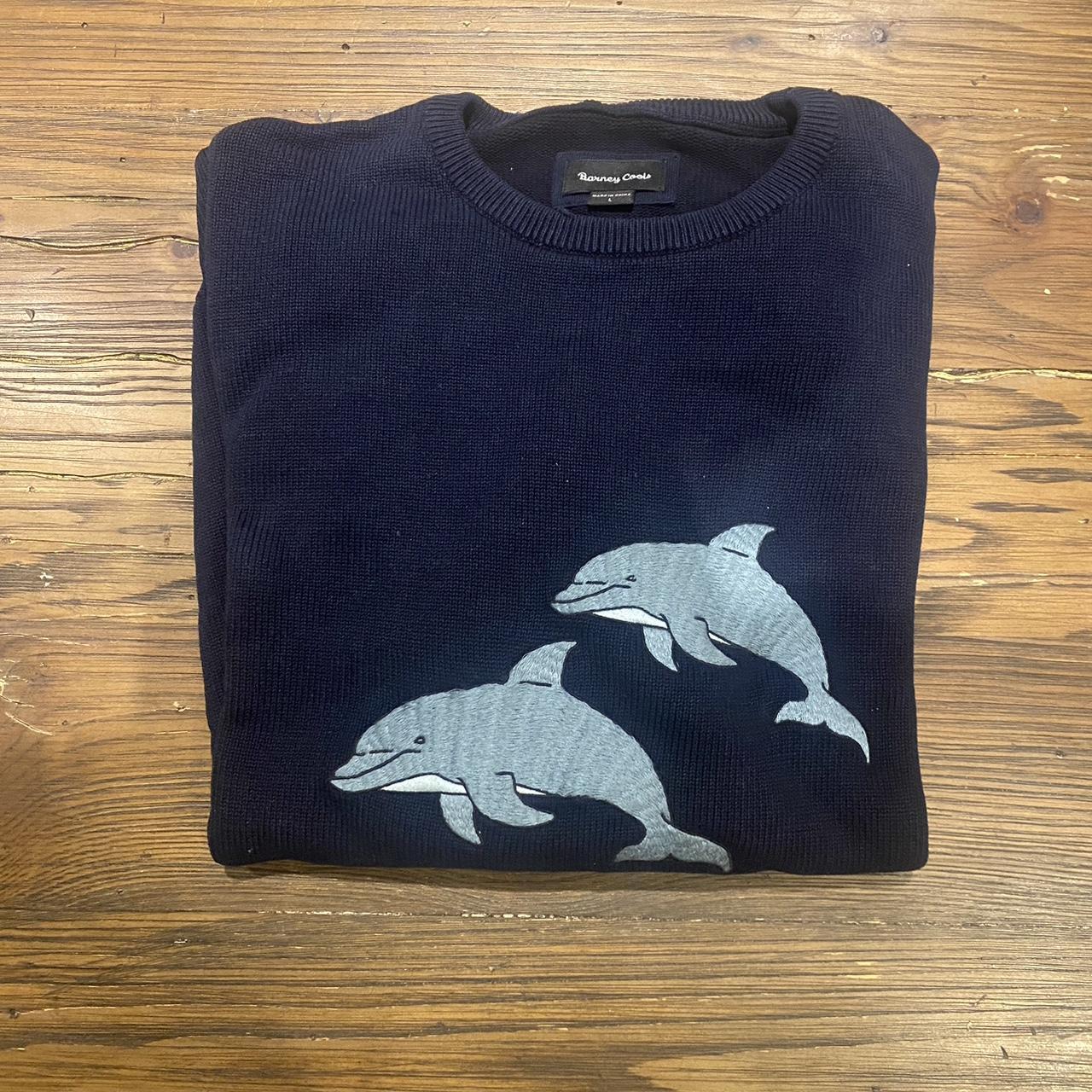 large blue barney cools sweater barely worn #sweater... - Depop