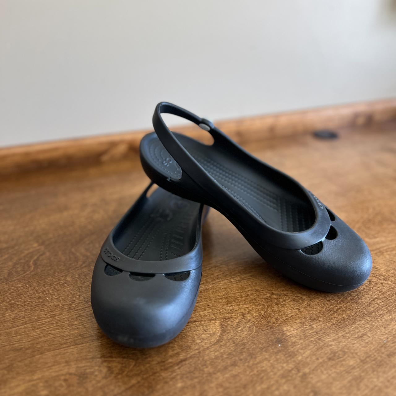 Crocs Jayna Slingback Ballet Flats With Flower... - Depop