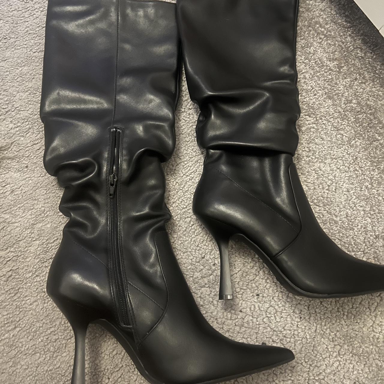 Primark x Rita ora leather knee high boots. Never... - Depop