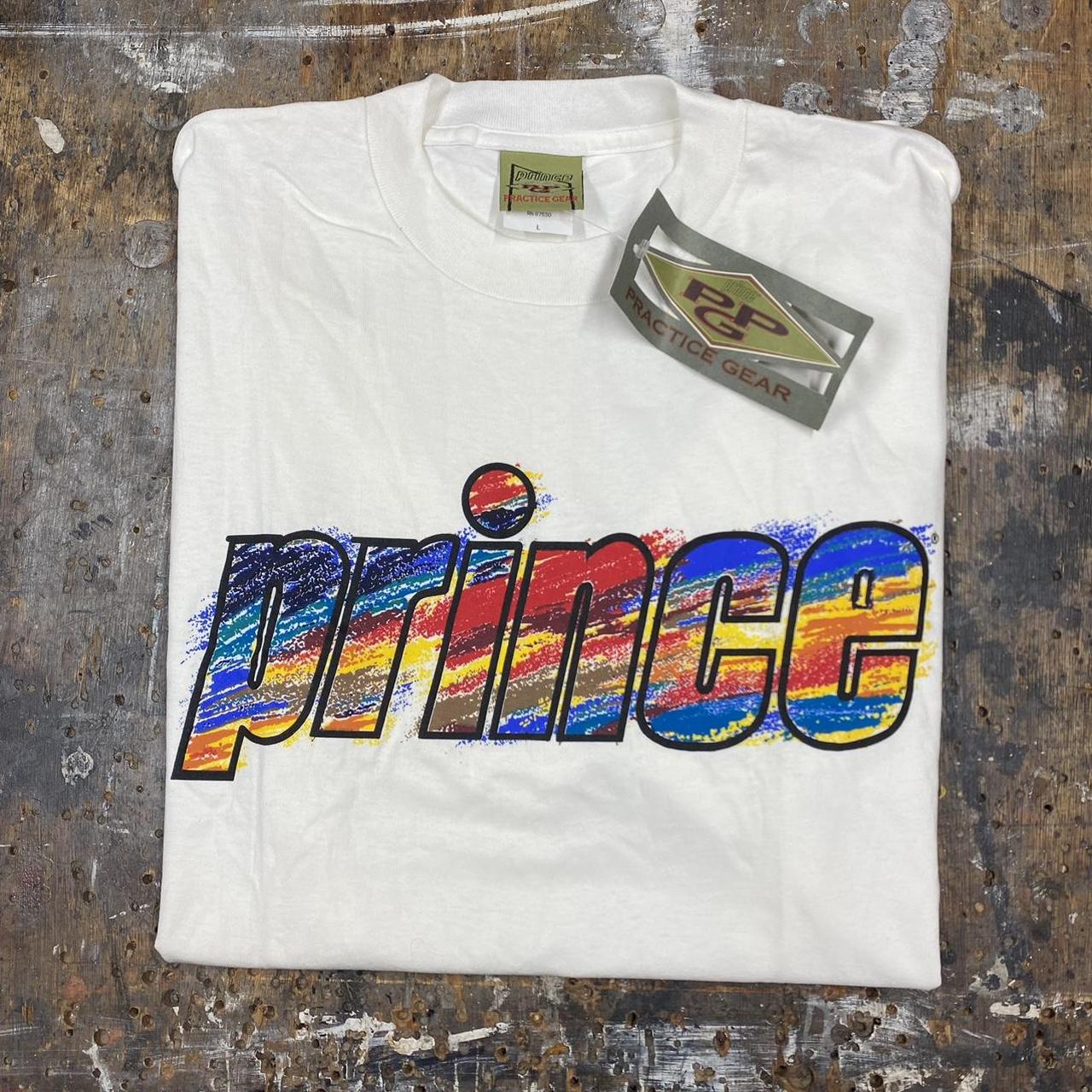 Vintage 90s Prince Tennis Logo Tee - deadstock with... - Depop