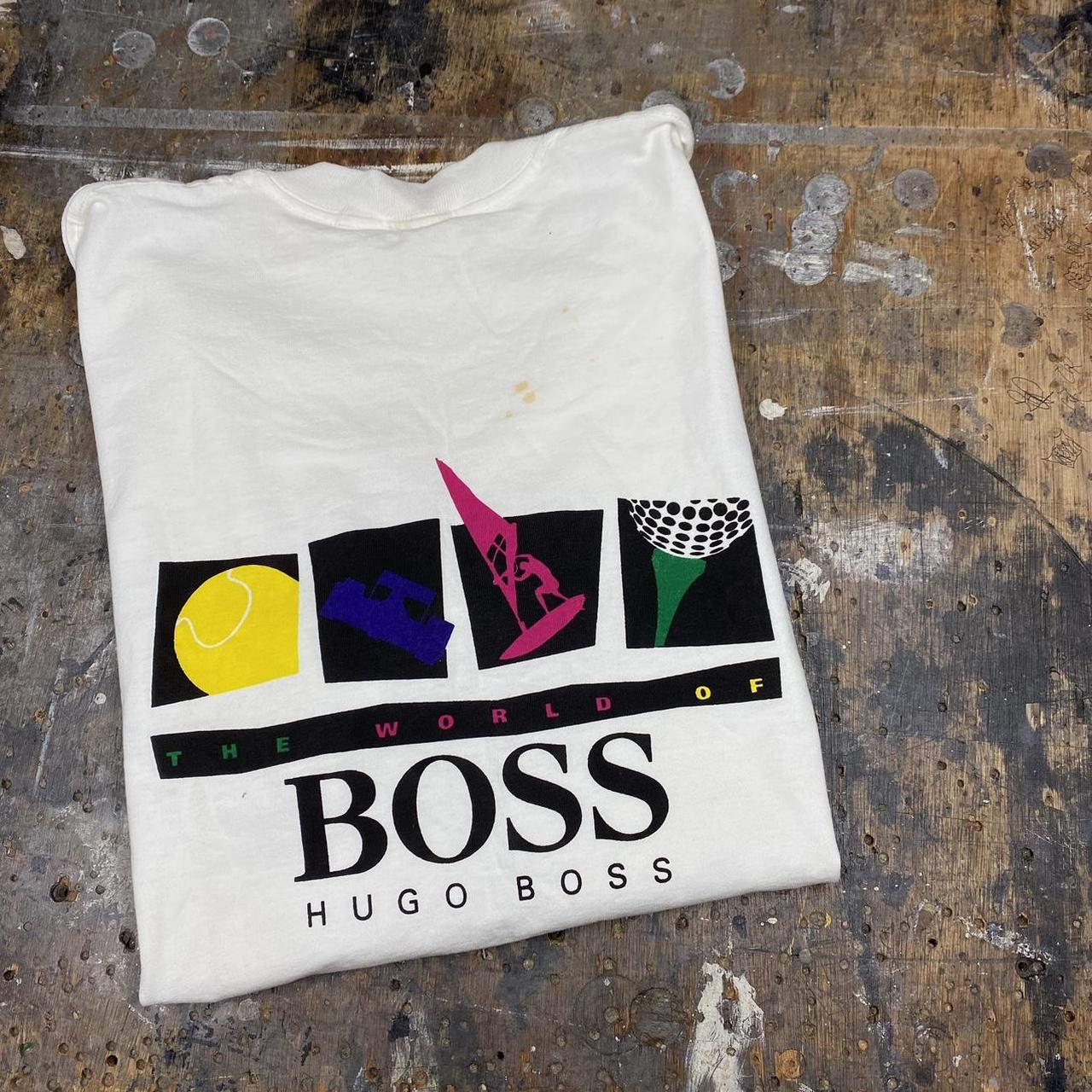 Vintage 90s Hugo Boss Sports Tee - great condition,... - Depop