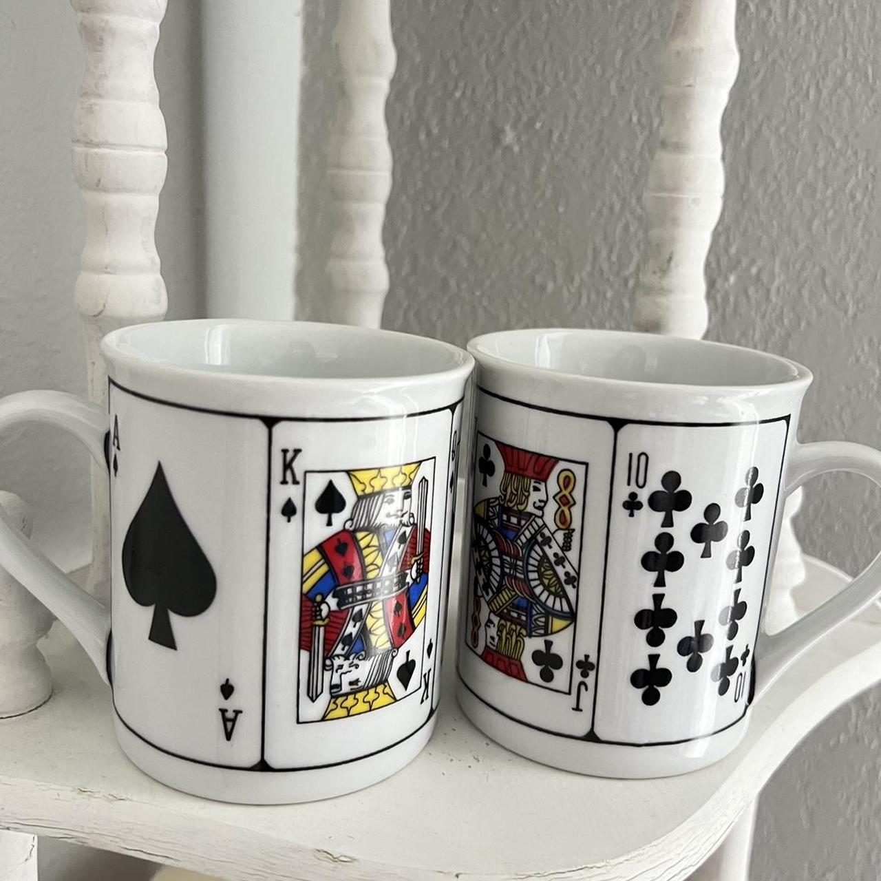 ⭐️vintage antique pair of playing card mugs, great... - Depop