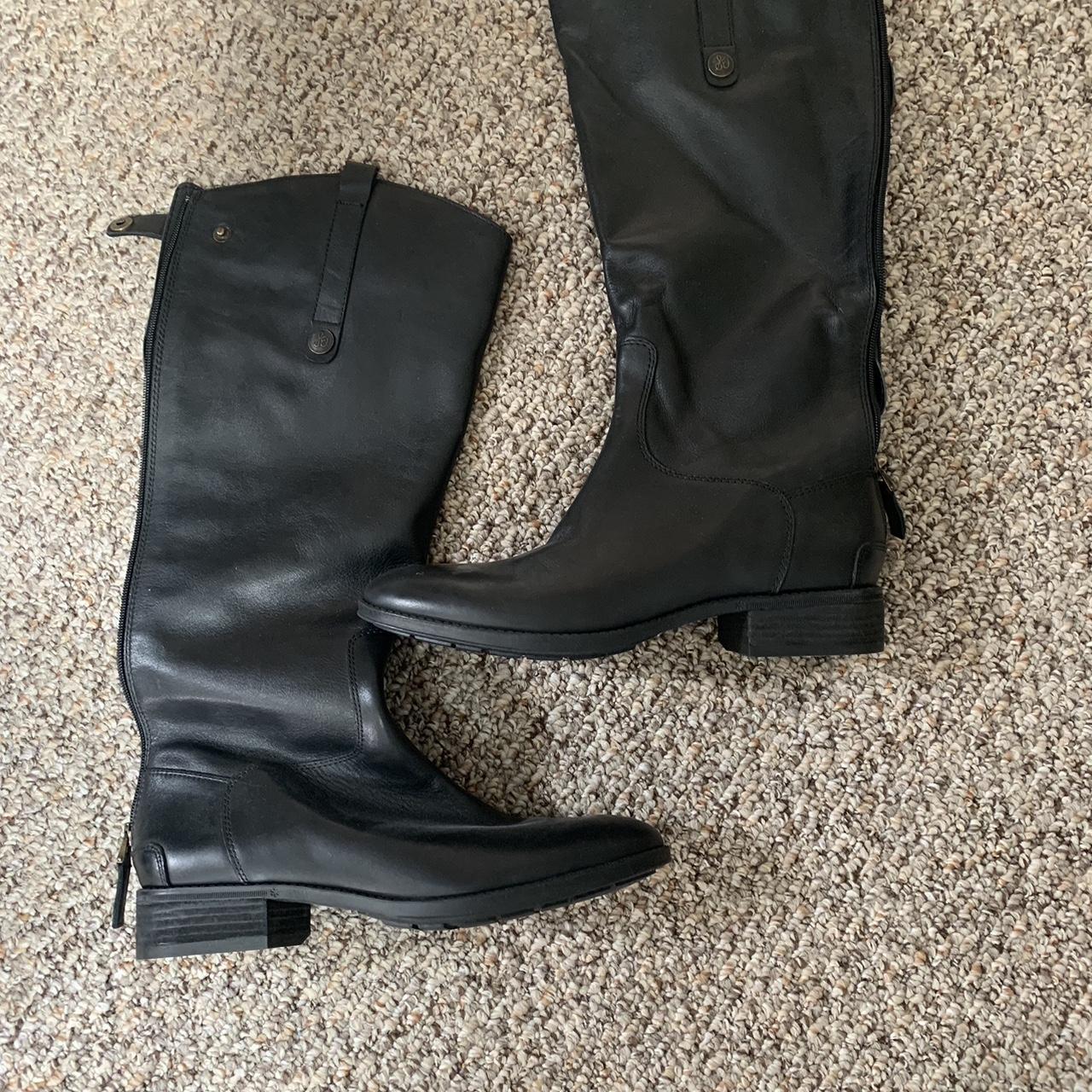 Sam Edelman Black Penny Leather Riding Boot, size... - Depop