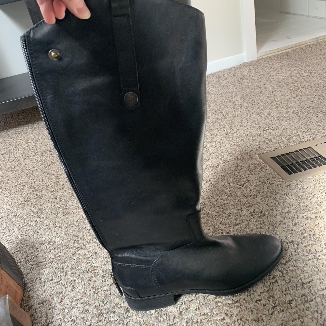 Sam Edelman Black Penny Leather Riding Boot, size... - Depop
