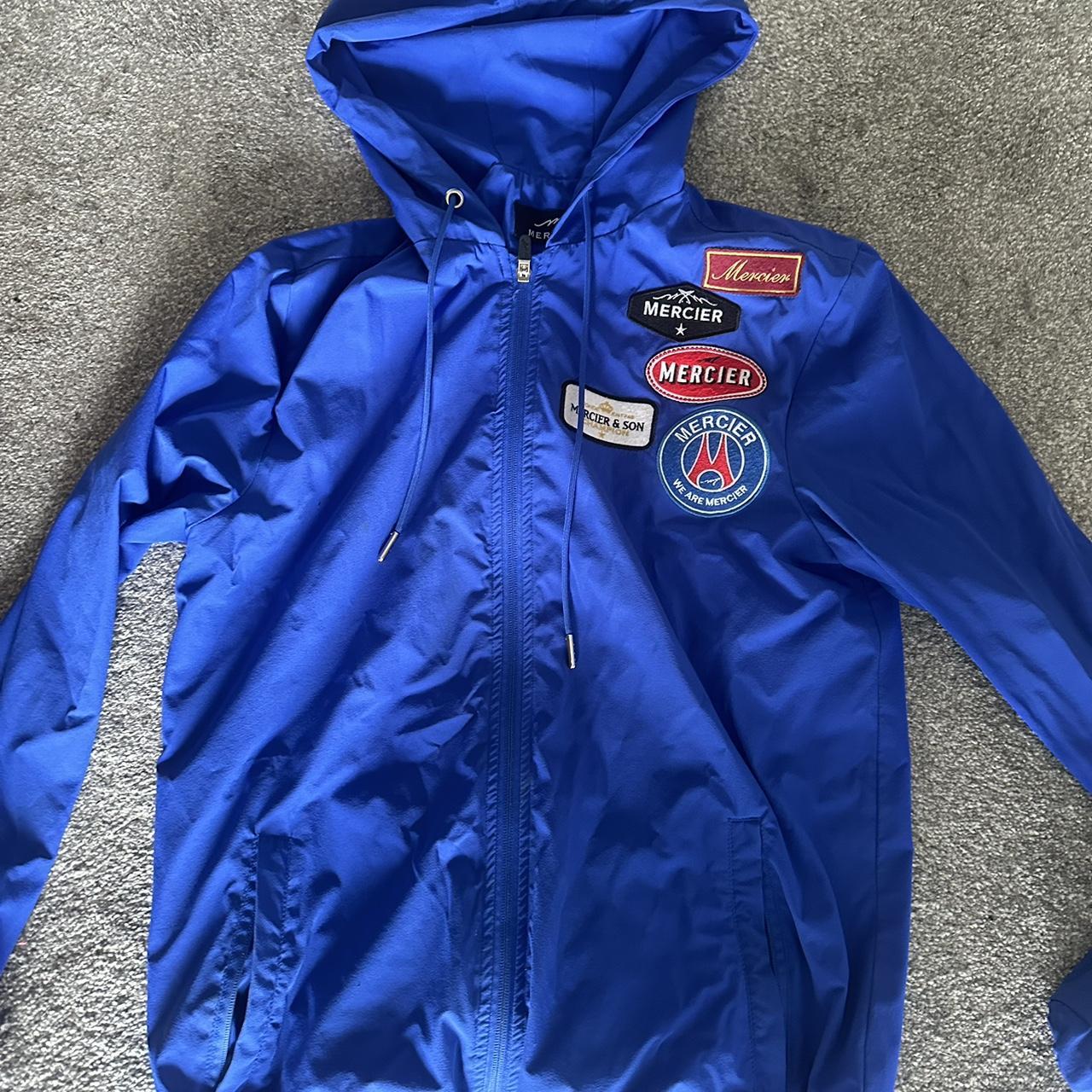 MERCIER BLUE WINDBREAKER MENS SIZE S Used- good... - Depop