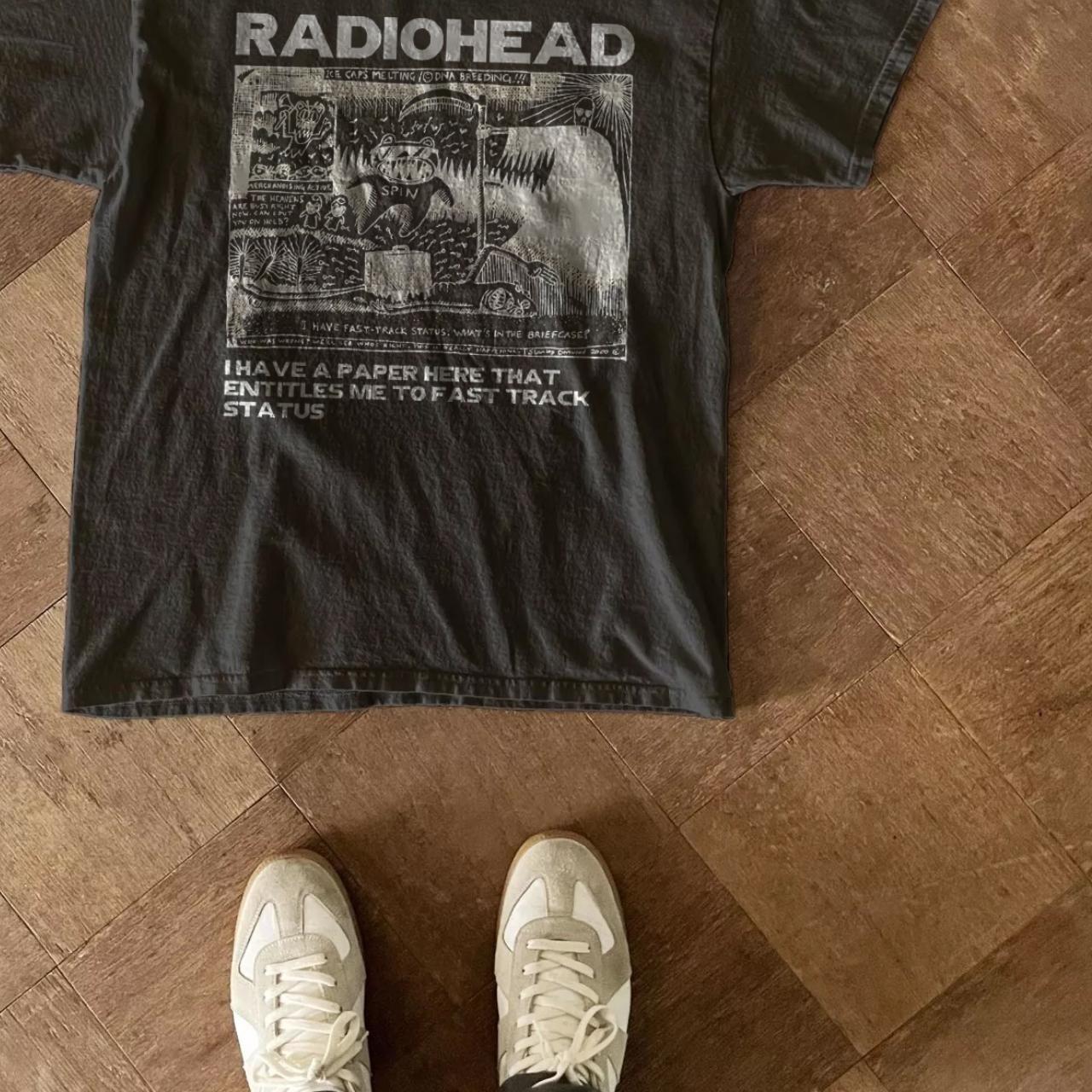 Radiohead t shirt New Heavy Cotton Size Large Pit... - Depop