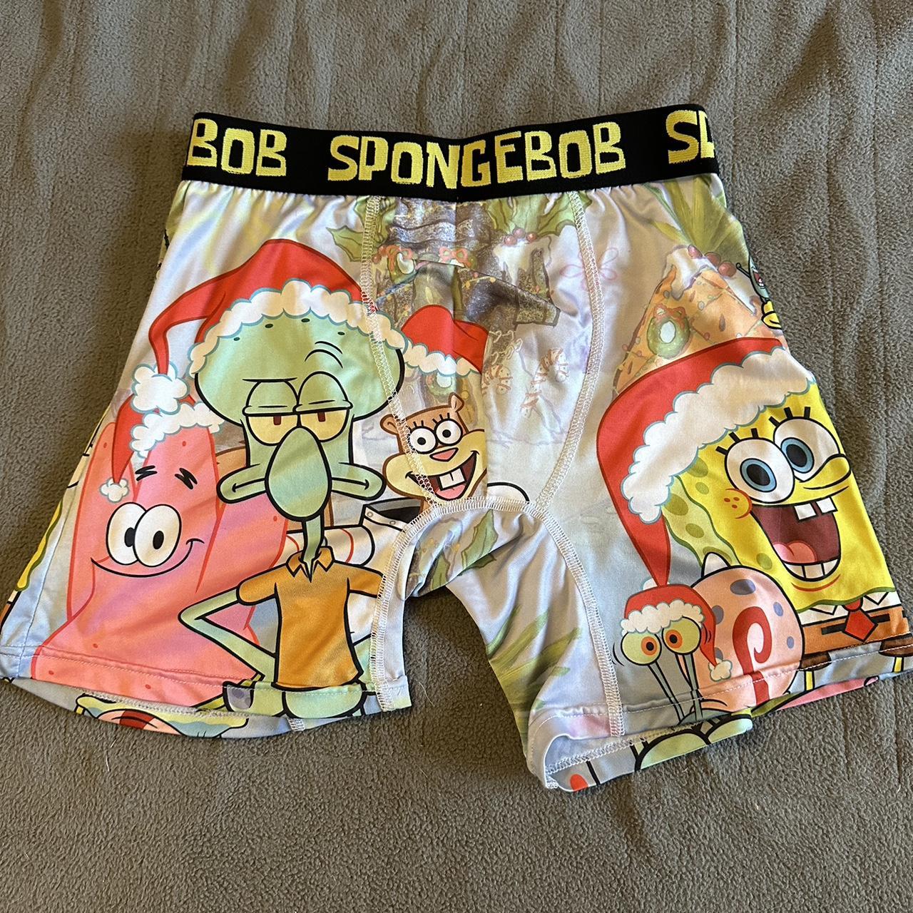 spongebob boxers i like to wear them as shorts at night - Depop