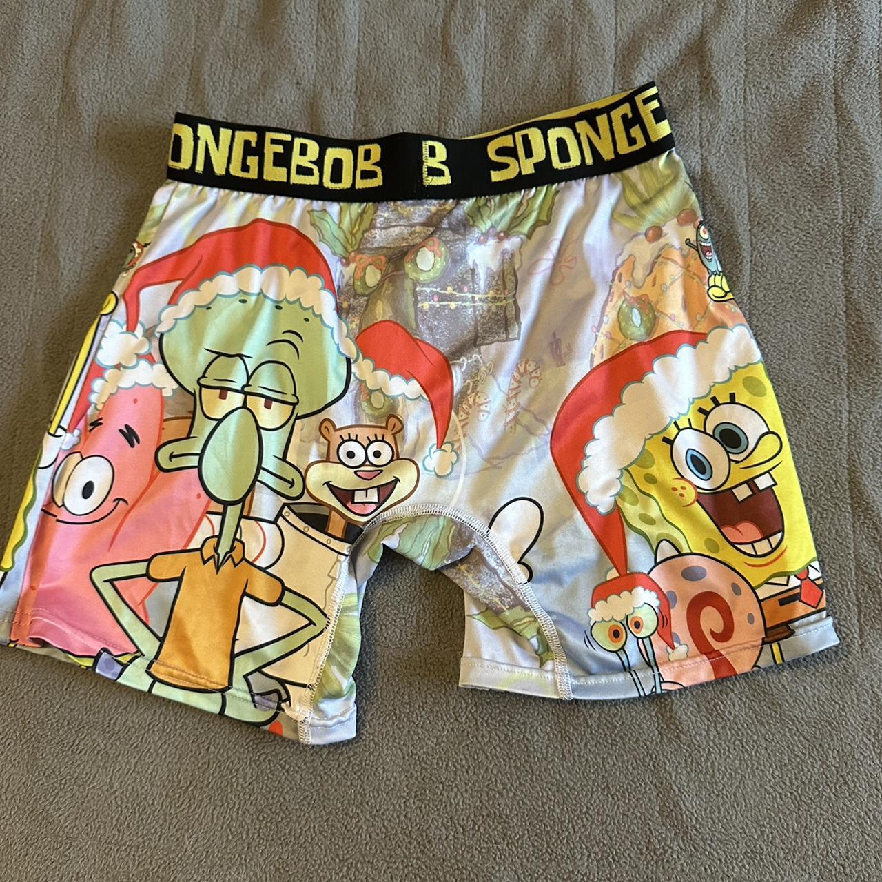 spongebob boxers i like to wear them as shorts at night - Depop