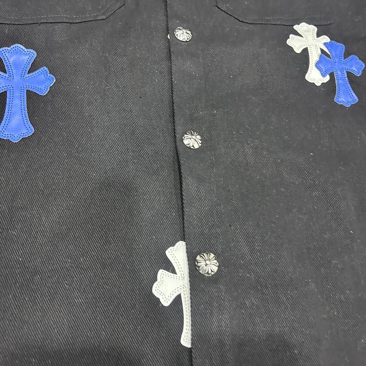 Chrome heart jean jacket - Depop