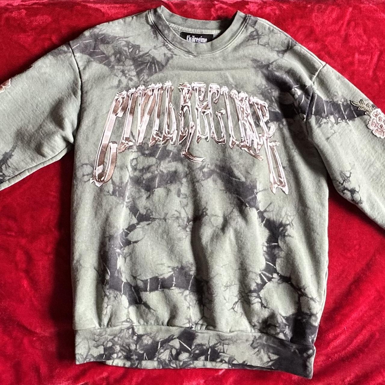 Men’s Medium Civil Regime Green/Black Tyedye... | Depop