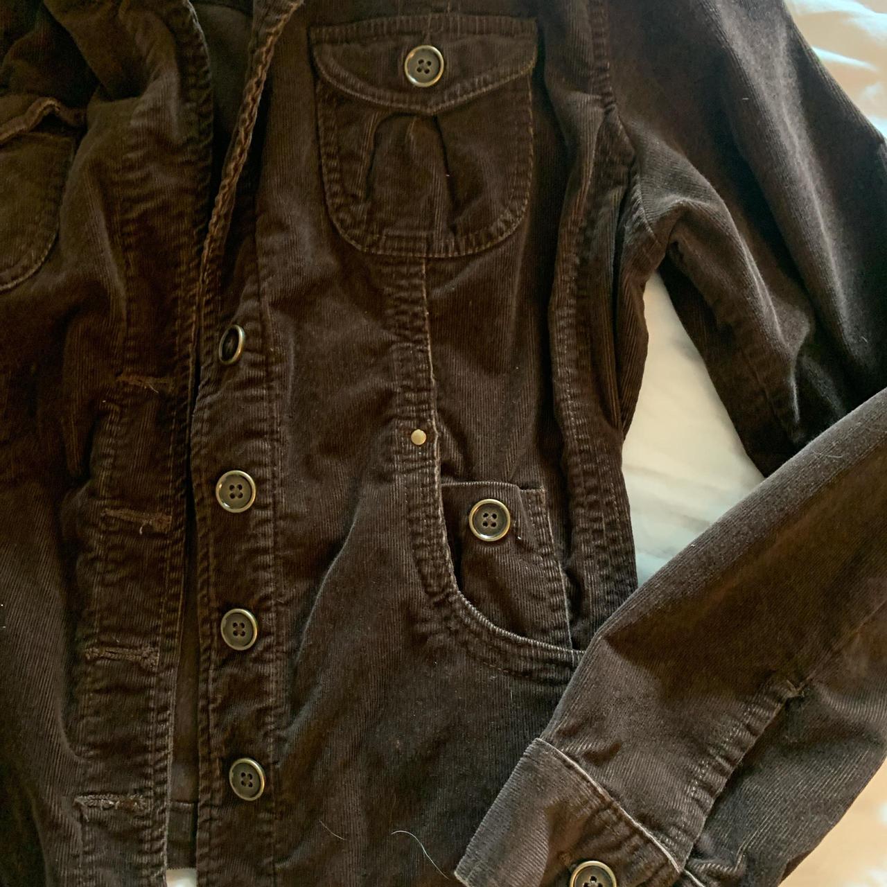 women’s brown corduroy jacket, large - Depop