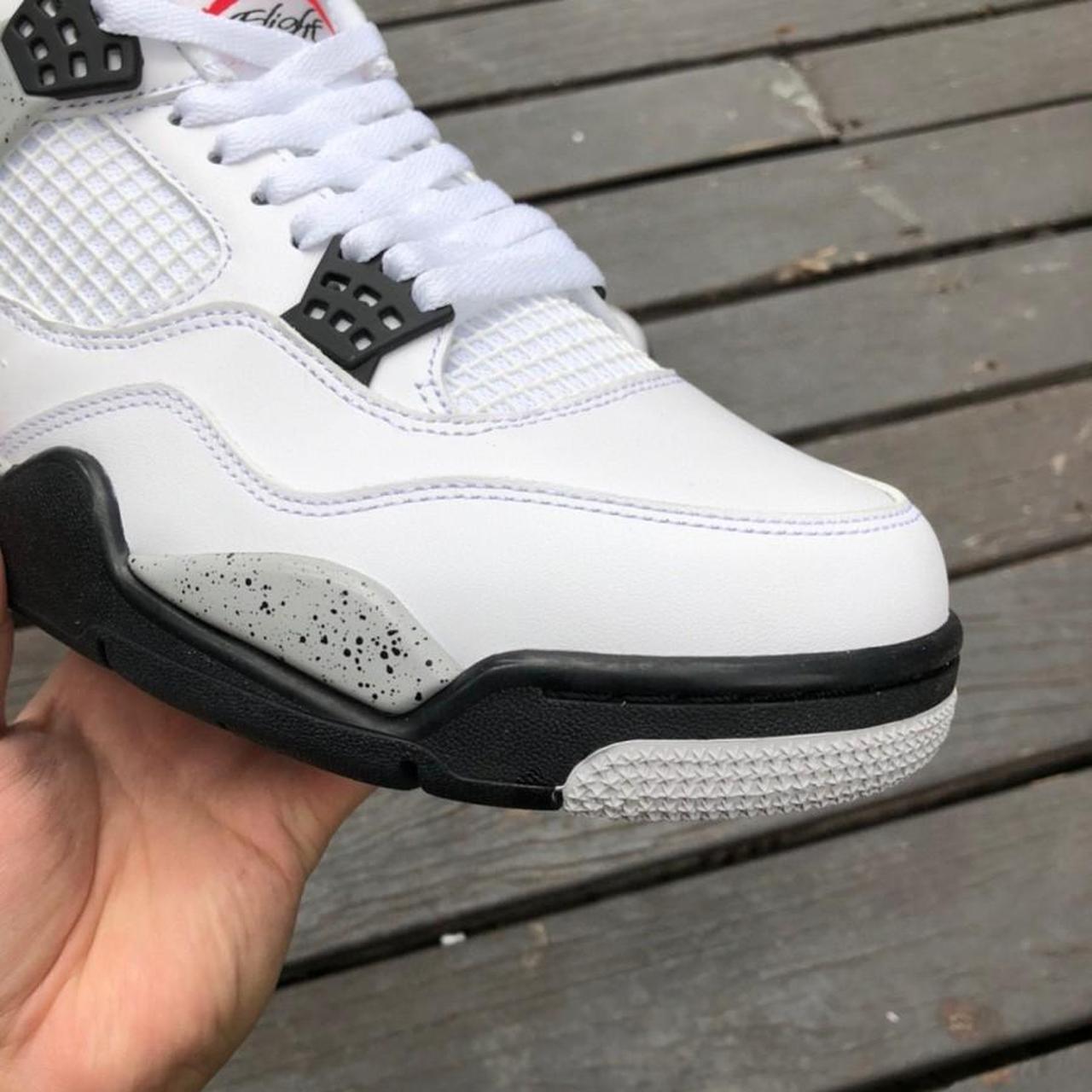 White Cement T1 Pure Original Air Jordan 4 White... - Depop