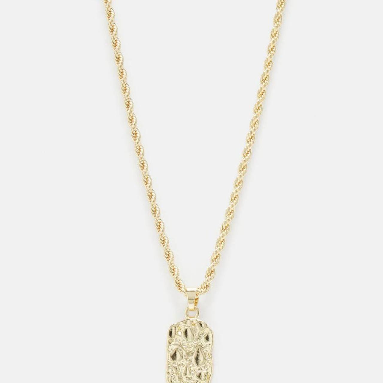 Tag Chain Necklace - Gold - Depop