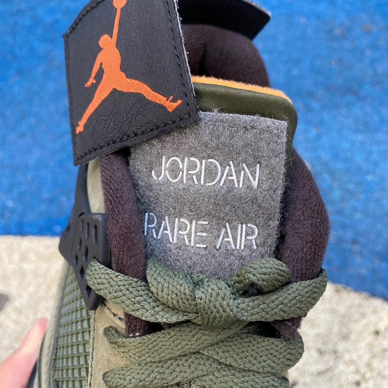 Army green Air Jordan 4 Retro UNDFTD Low Top Retro... - Depop