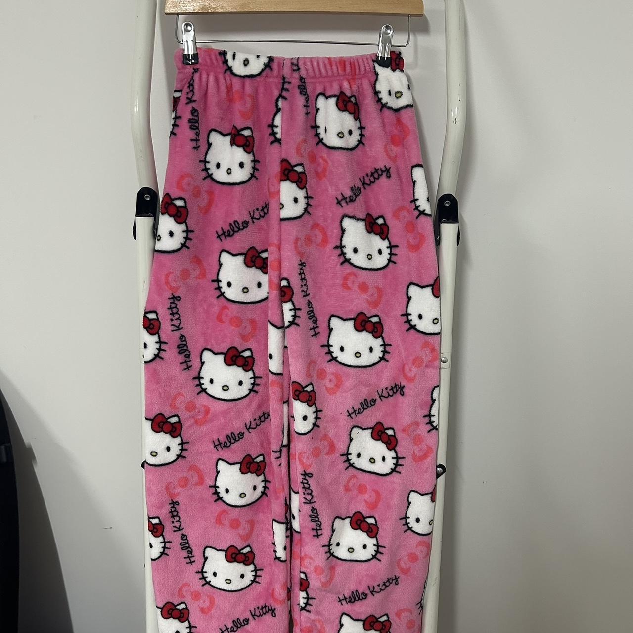 pink hello kitty pj pants - Depop