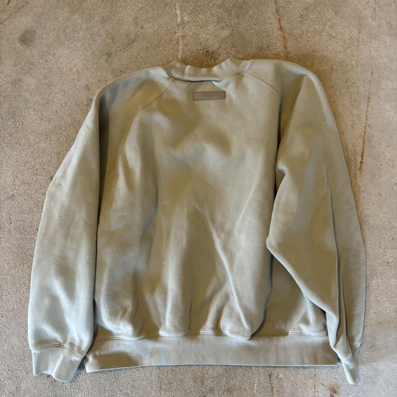 Large cream Essentials fear of god crewneck... - Depop