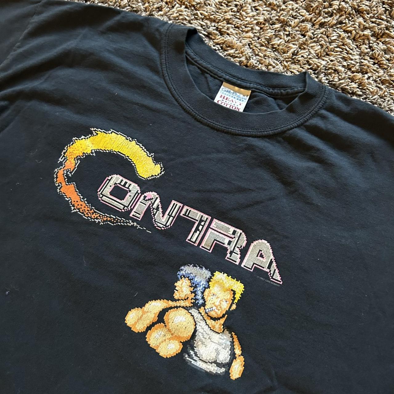 Vintage Contra retro video game T Size: L Very... | Depop