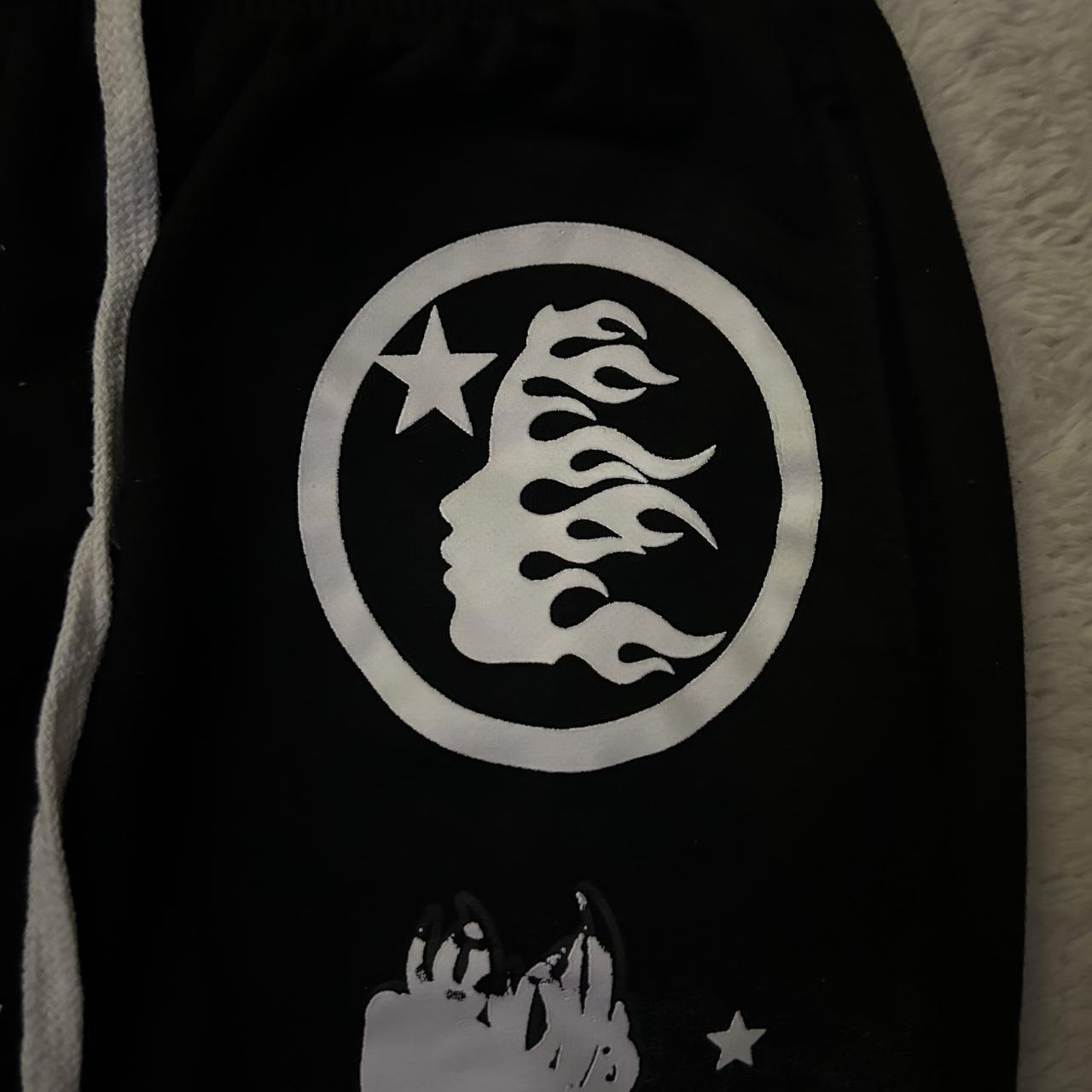 Black hellstar flare sweats. tagged Medium but fit... | Depop
