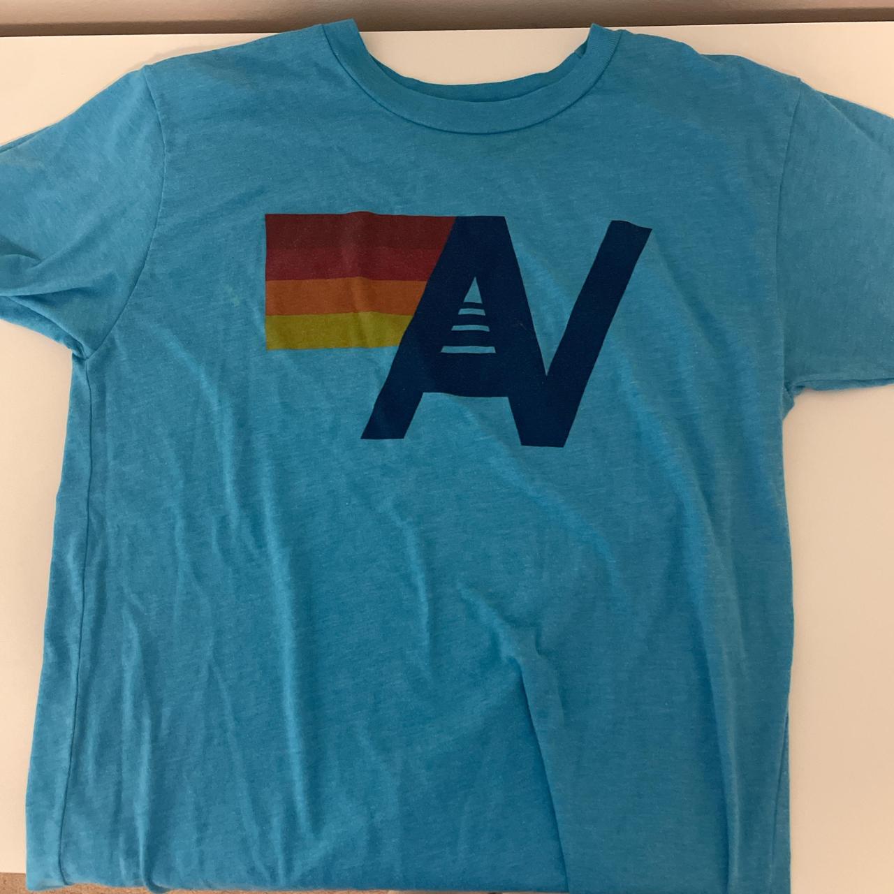 blue aviator nation shirt size: 14 kids - Depop