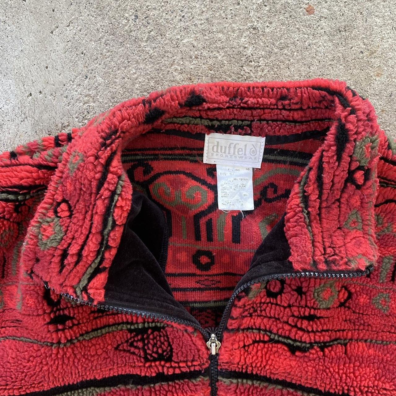 Absolutely crazy vintage Aztec pattern fleece,... | Depop
