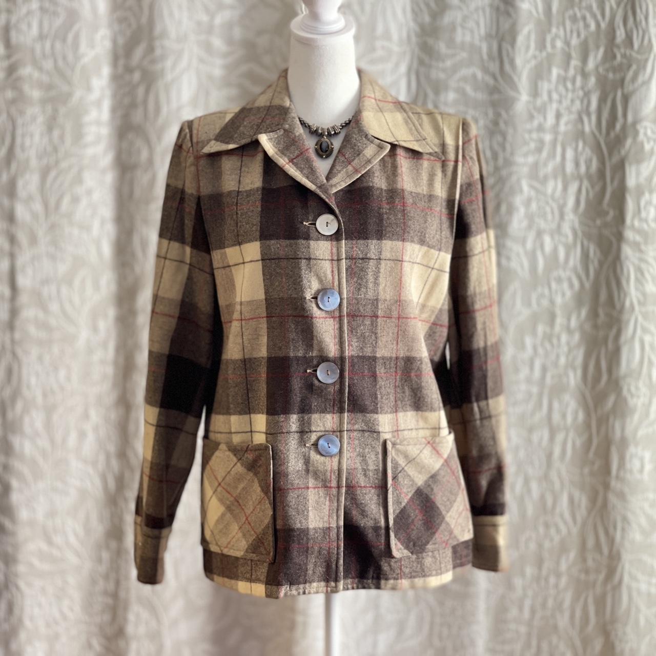 Vintage 1949 49er Pendleton Plaid Wool... - Depop