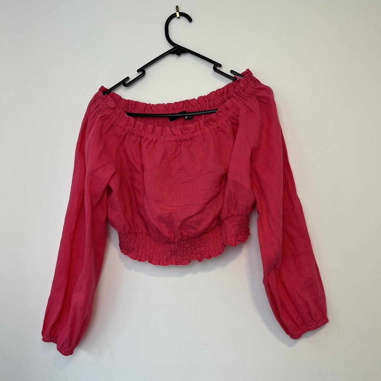 Sportsgirl Hot Pink Linen Set Size 10 Worn A Few Depop