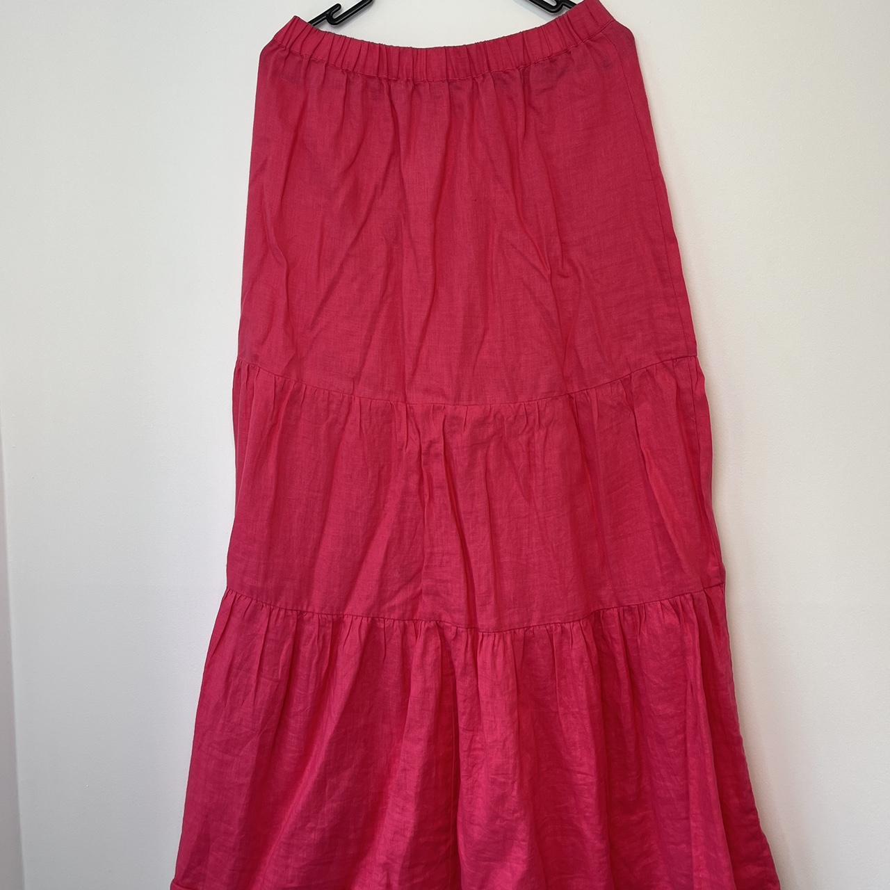 Sportsgirl Hot Pink Linen Set Size 10 Worn A Few Depop