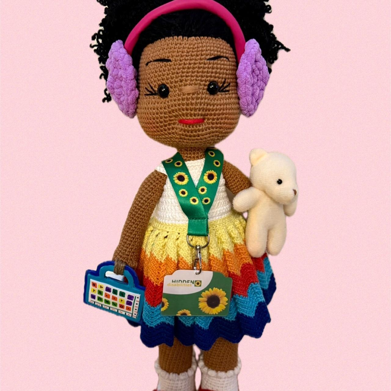 Handmade crochet doll with Autism💚🌻 Handmade by me.... | Depop