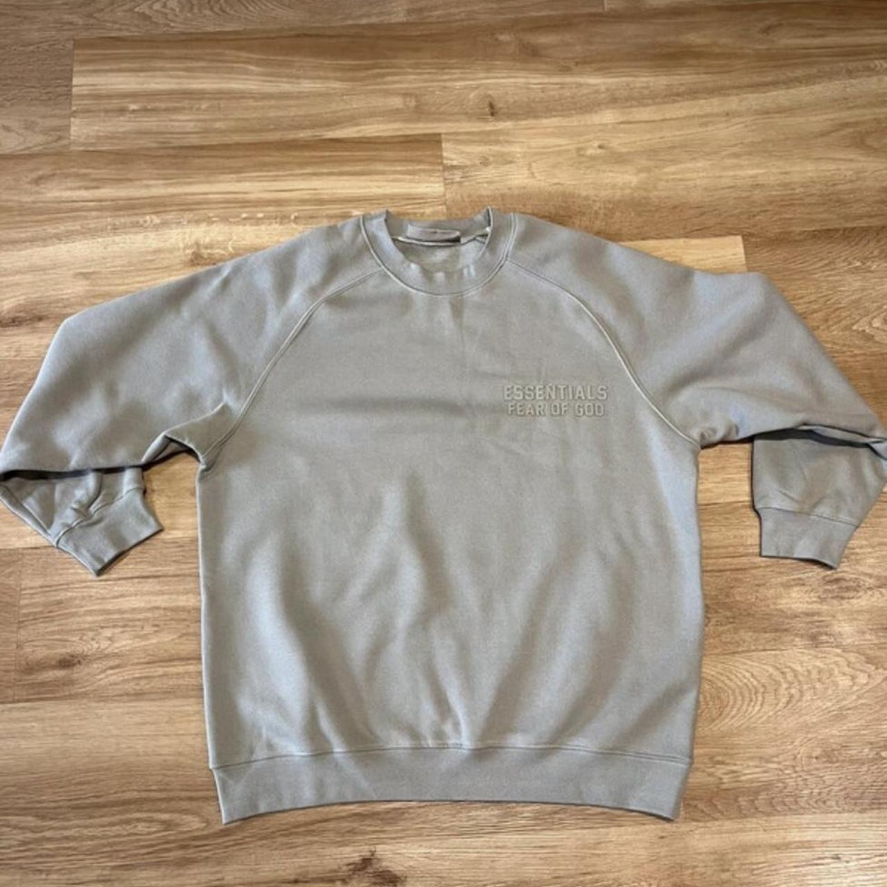 Fear of God Essentials Sweater in Sage green - Depop
