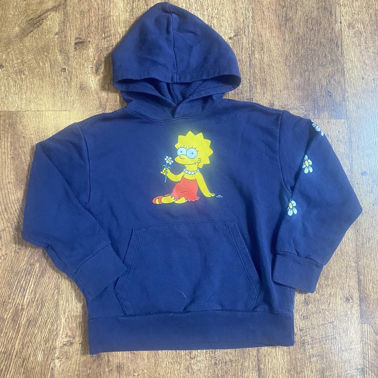 Y2k the Simpsons hoodie Lisa Simpson hoodie youth... - Depop